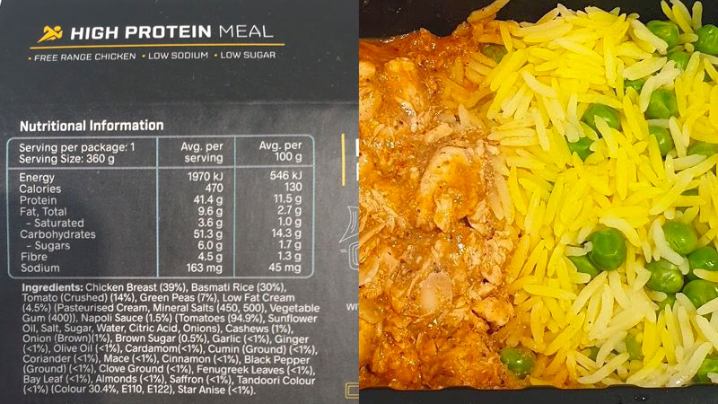 Butter Chicken With Saffron Pilaf (My Muscle Chef) | MealPrep